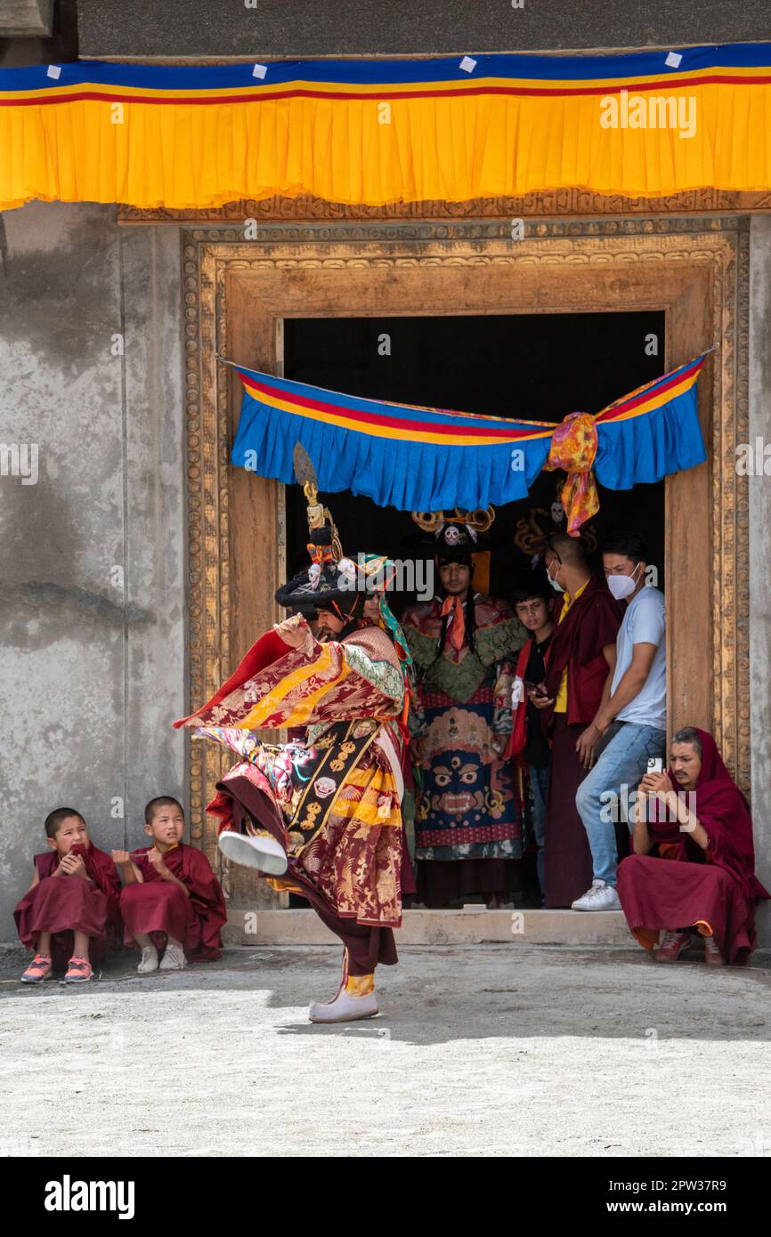 A Monk Dancing during the Phyang Monastery Festival in Ladakh, India ...