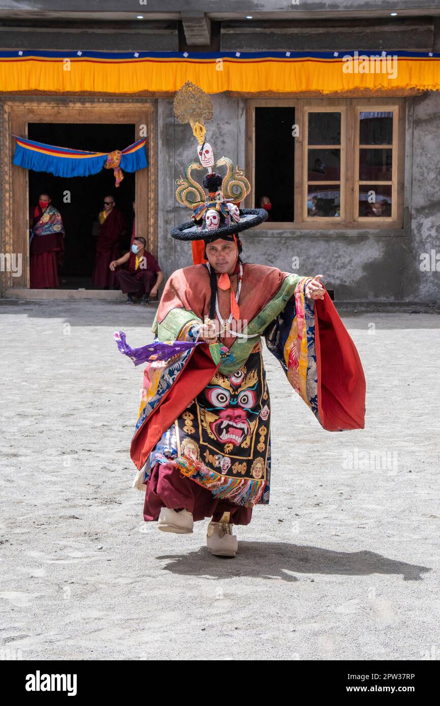 A Monk Dancing during the Phyang Monastery Festival in Ladakh, India ...