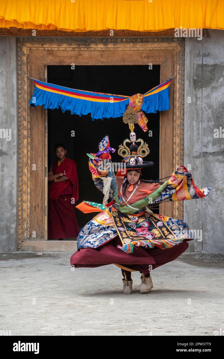 A Monk Dancing during the Phyang Monastery Festival in Ladakh, India ...