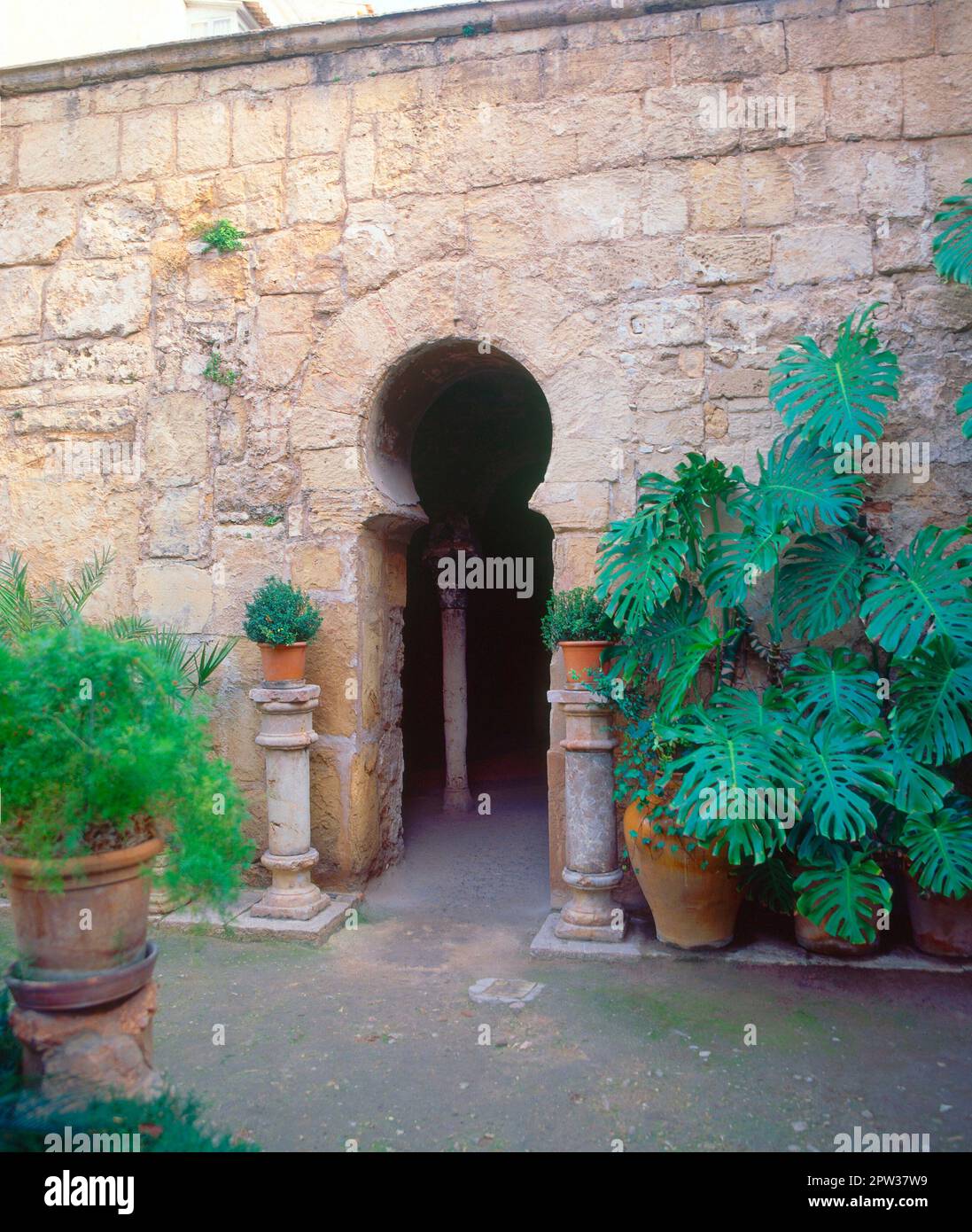ENTRADA AL CALDARIUM - ARCO DE HERRADURA - SIGLOS X Y XI - FOTO AÑOS 00 ...
