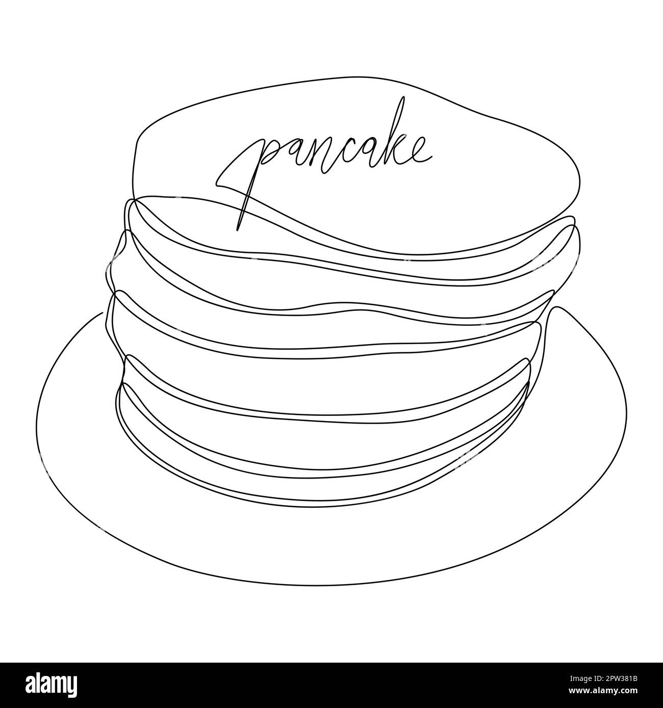 Pancakes drawing hi-res stock photography and images - Alamy