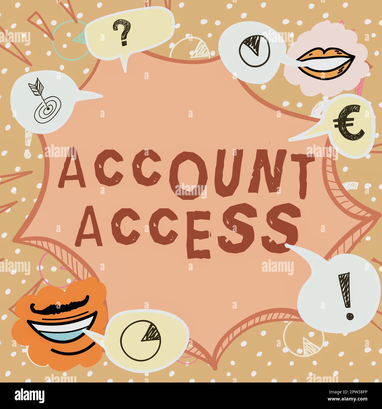 Text caption presenting Account Access, Word Written on full privilege ... Text caption presenting Account Access, Word Written on full privilege ...
