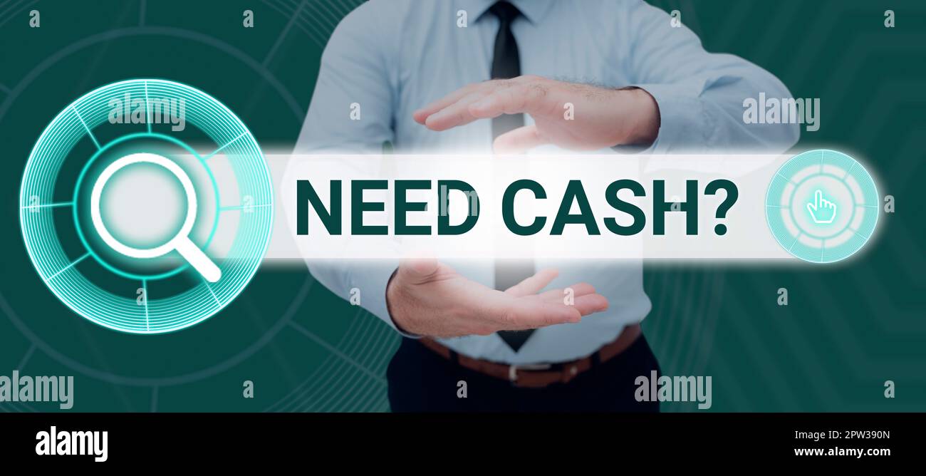 Handwriting text Need Cash Question, Internet Concept asking someone if ...