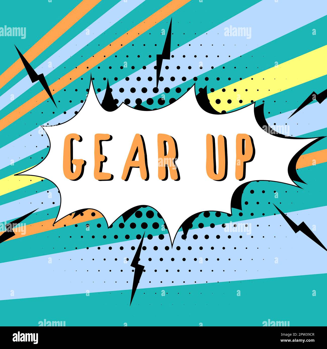 Writing displaying text Gear Up, Word for Asking someone to put his ...