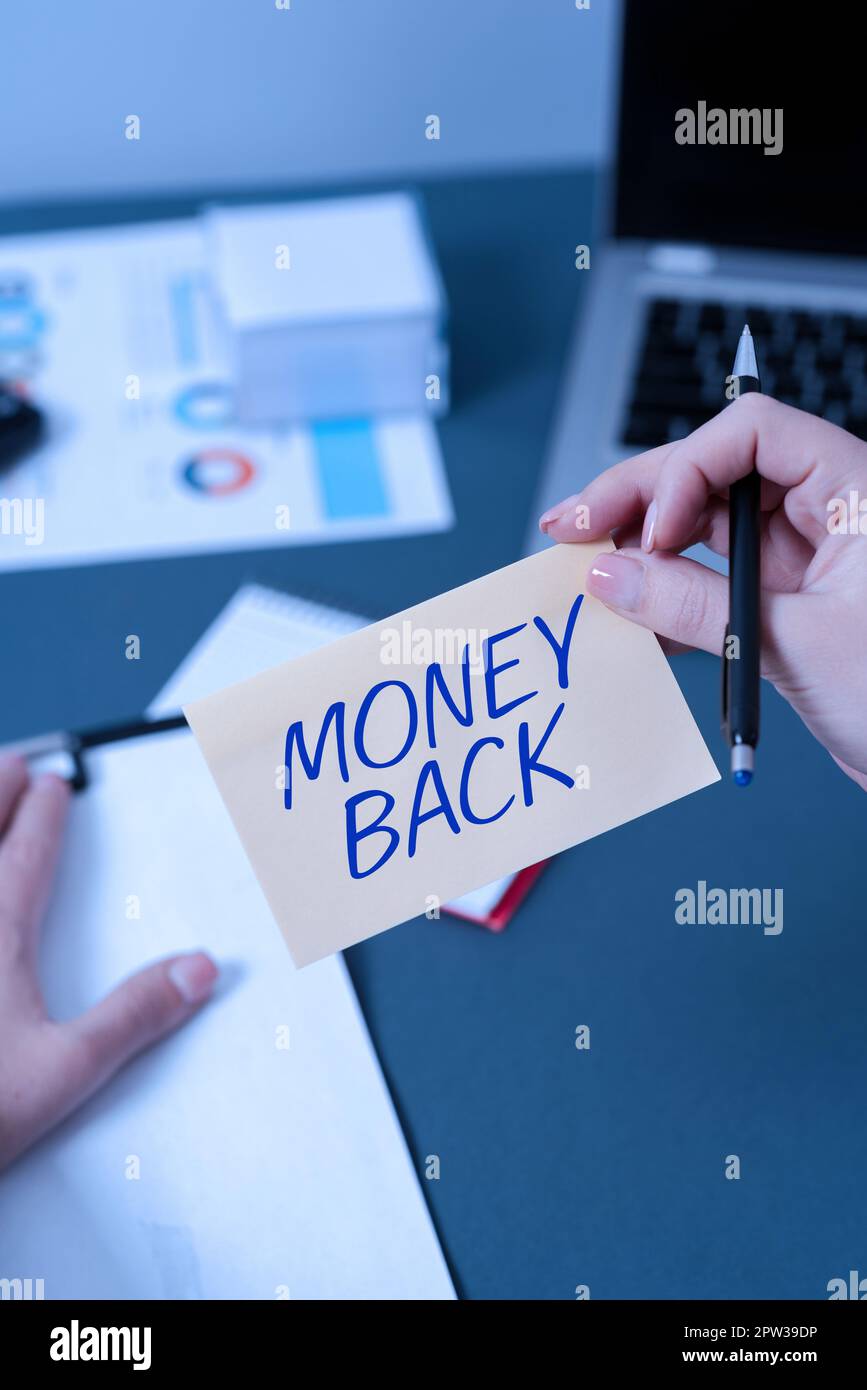 Handwriting text Money Back, Word Written on get what you paid in ...