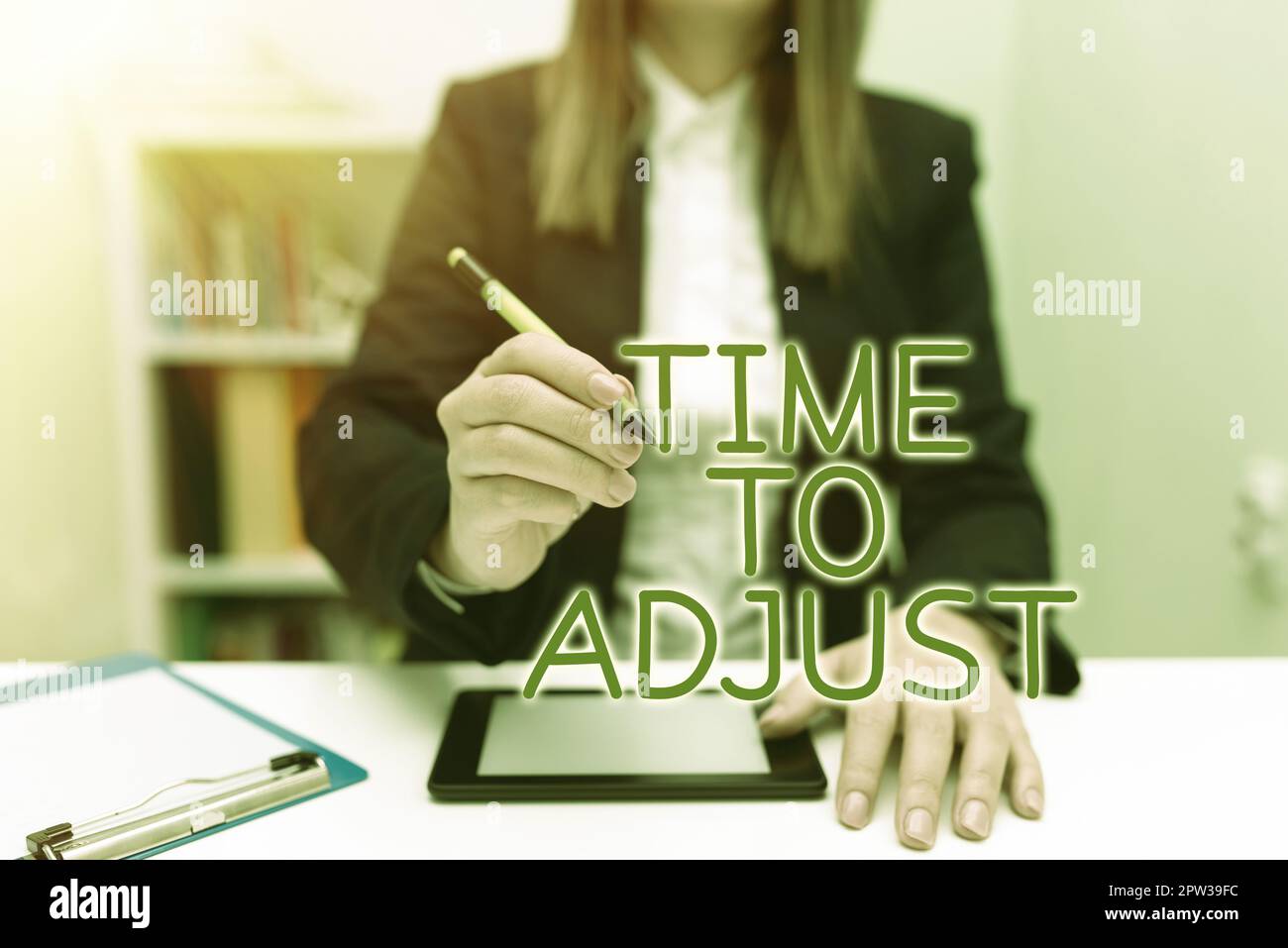 Inspiration showing sign Time To Adjust, Conceptual photo making ...
