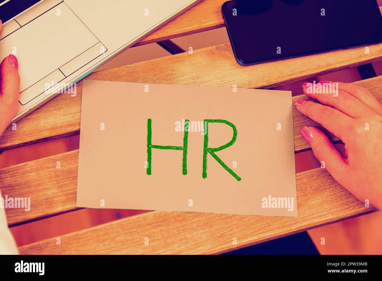 Text showing inspiration Hr, Word for human resource strategic approach ...