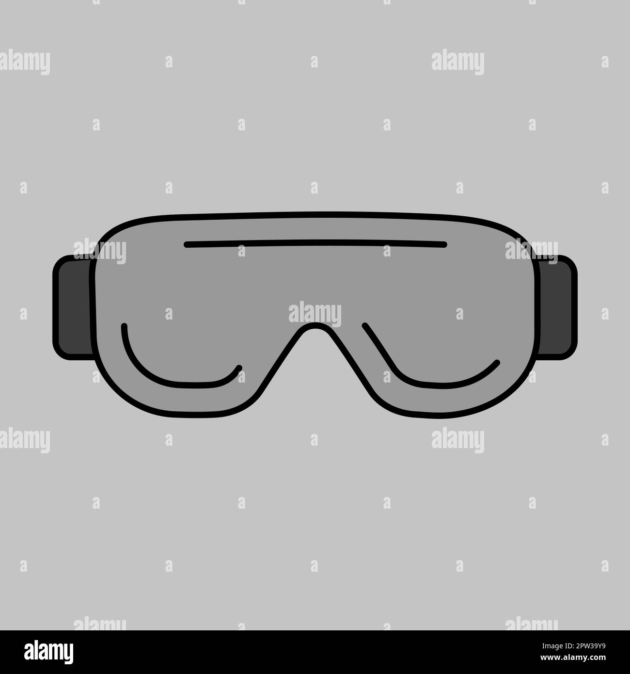 Biology goggles Eye protection vector icon Stock Vector Image & Art - Alamy