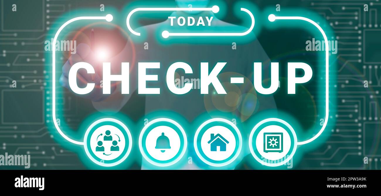 Conceptual display Check Up, Business idea physical medical or clinical ...