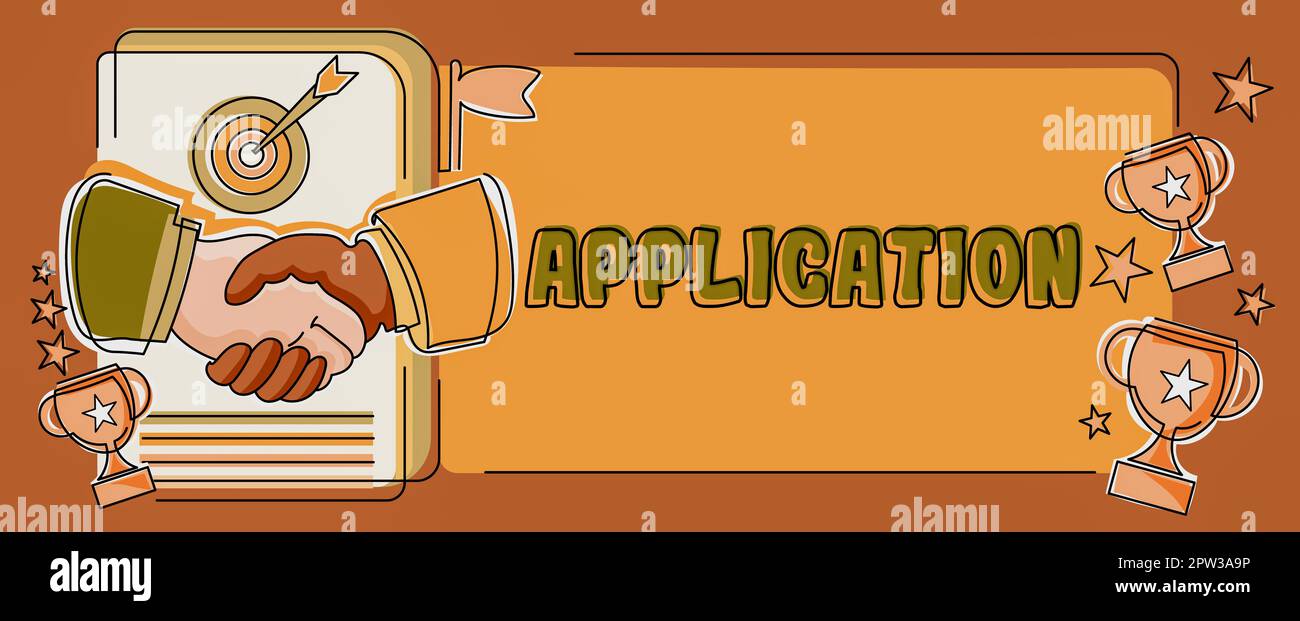 Inspiration showing sign Application, Word Written on an order for ...