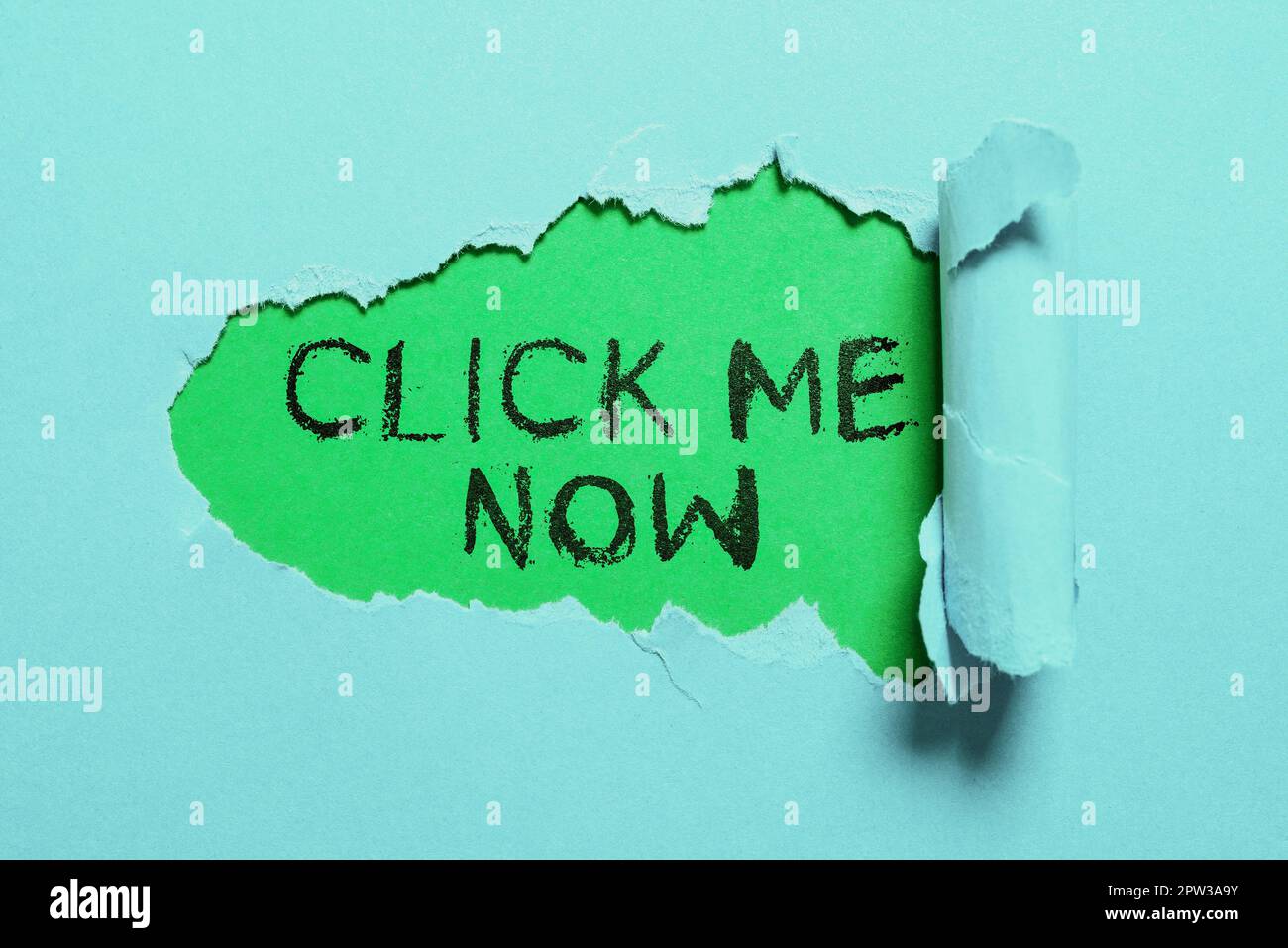 Hand writing sign Click Me Now, Business showcase Internet helping desk ...