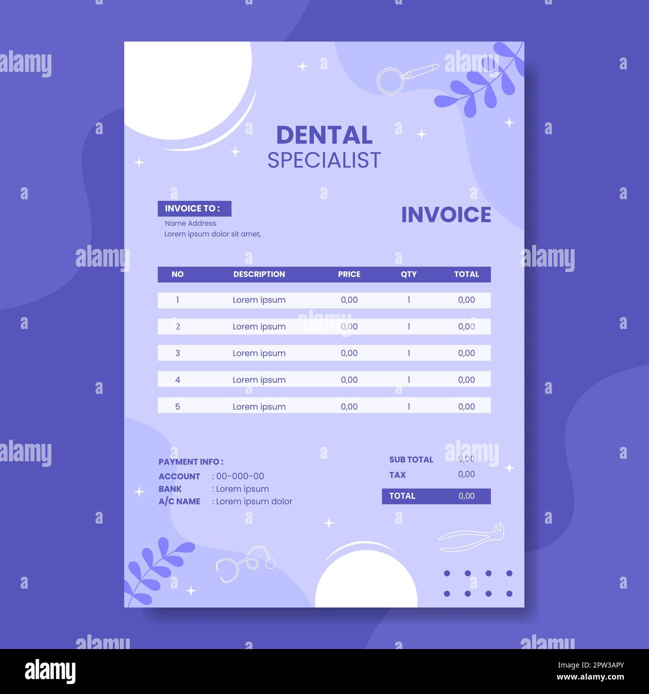 Invoice layout Stock Vector Images - Alamy