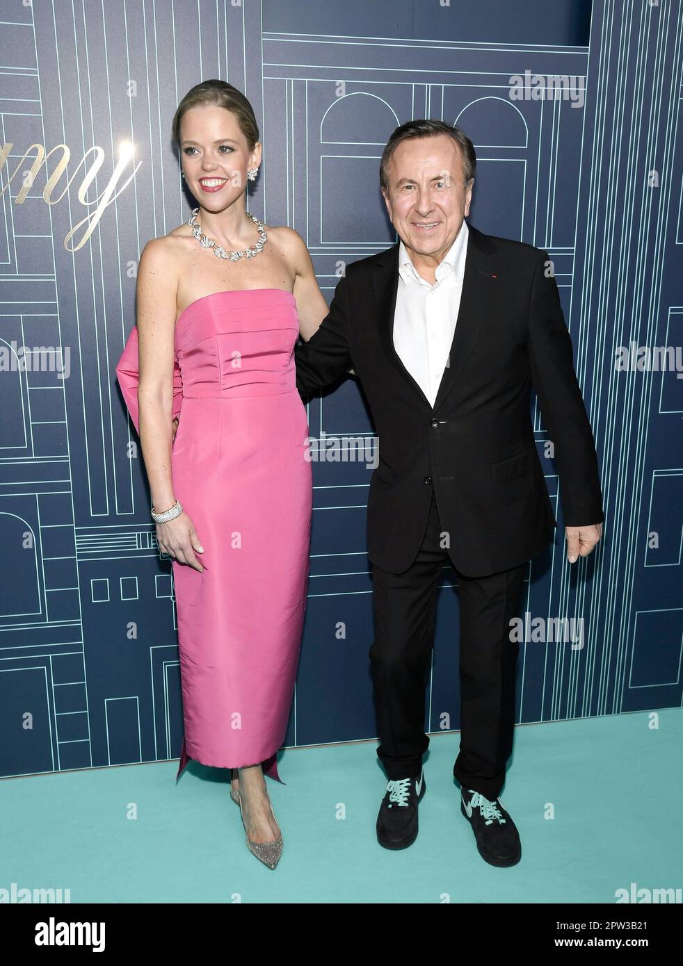 Chef Daniel Boulud, right, and Katherine Gage attend the Tiffany & Co ...
