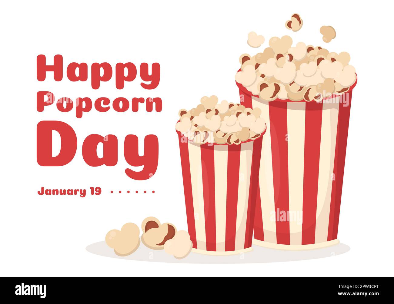 National Popcorn Day on January 19th with a Big Box of Red and White ...