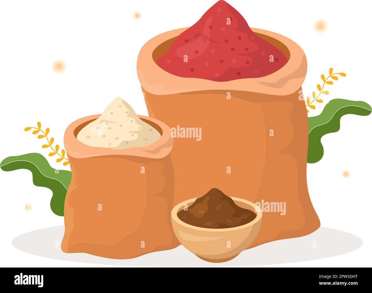 Spice Shop with Different Hot Spices, Condiment, Exotic Fresh Seasoning ...