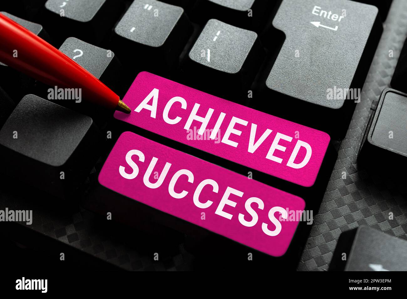 Inspiration showing sign Achieved Success, Concept meaning the ...