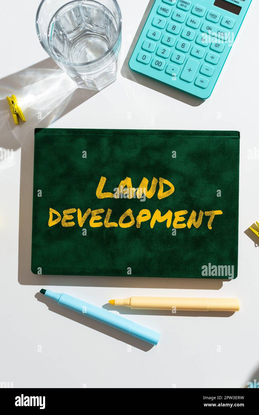 Conceptual caption Land Development, Business concept process of ...