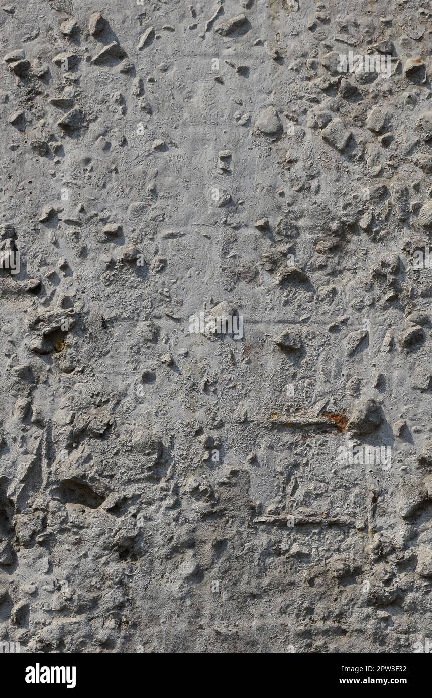 Texture of the old embossed concrete wall in gray color. Background ...