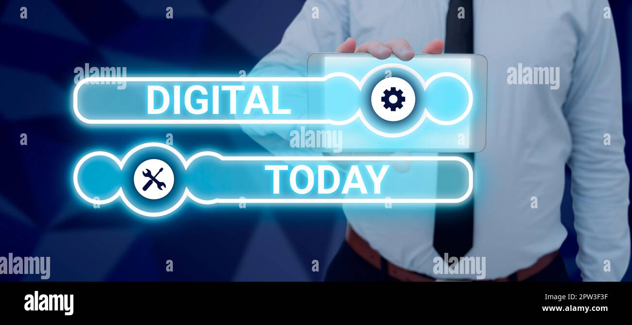 Inspiration showing sign Digital, Word for electronic technology that ...
