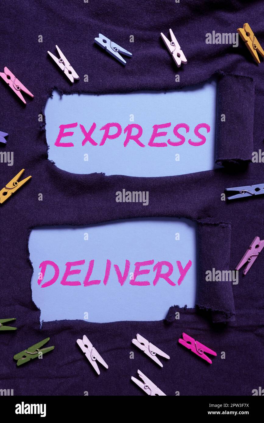 Conceptual caption Express Delivery, Concept meaning expediting the ...