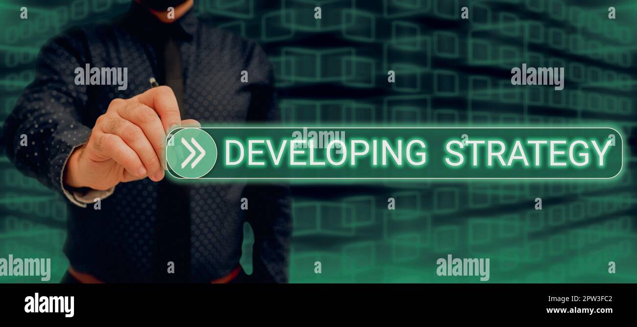 Inspiration showing sign Developing Strategy, Word for Organizations ...