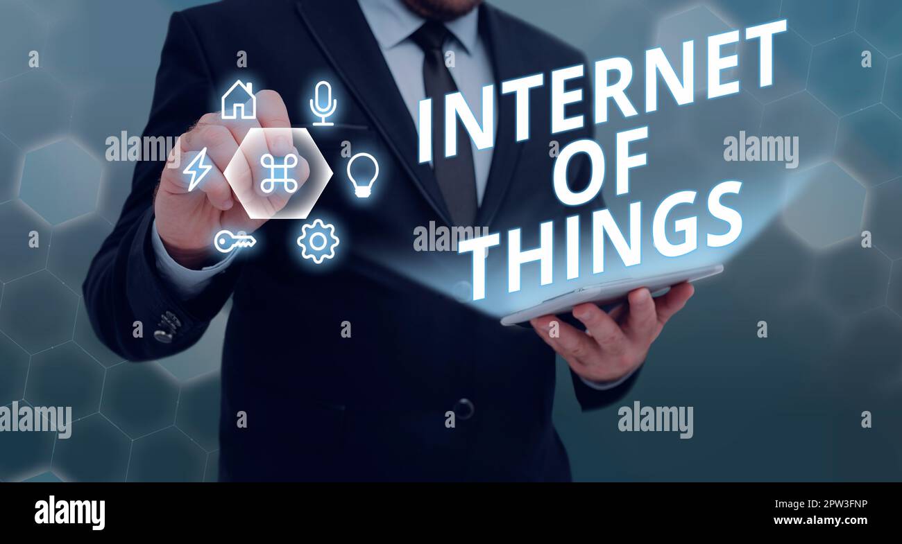 Conceptual display Internet Of Things, Business idea network ...