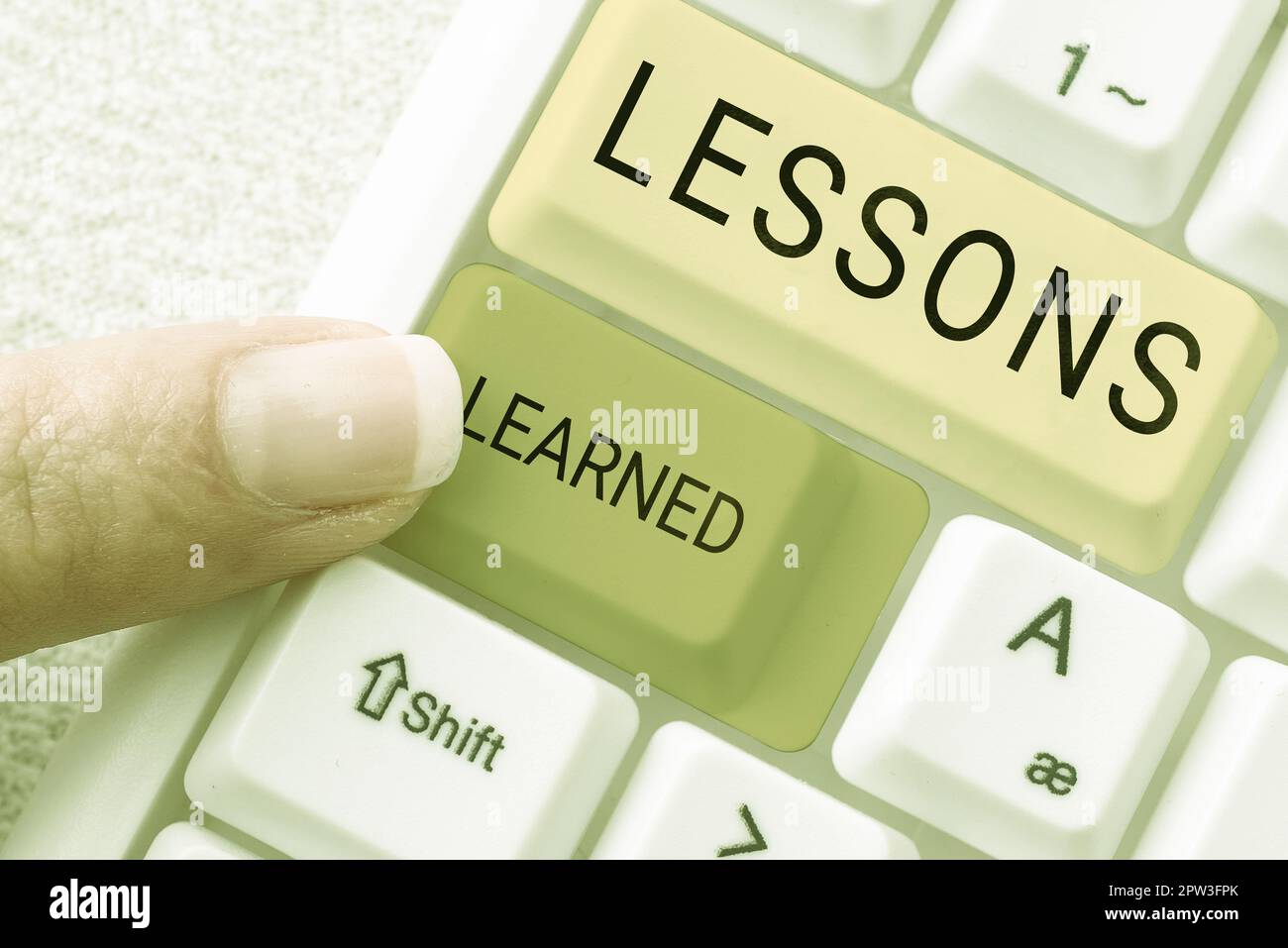 Text showing inspiration Lessons Learned, Internet Concept experiences garnered from ...