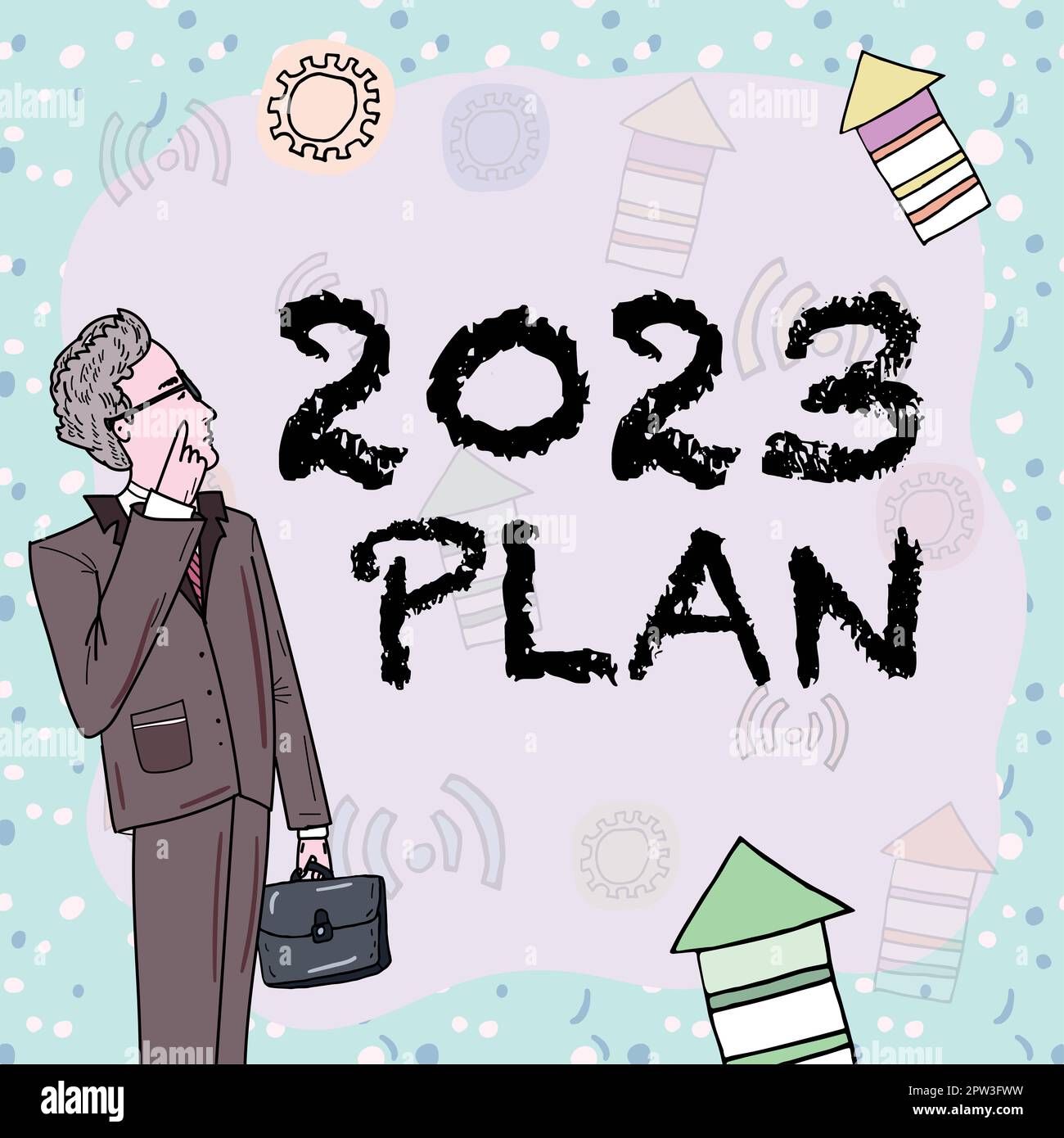 Writing displaying text 2023 Plan, Business showcase setting up your ...