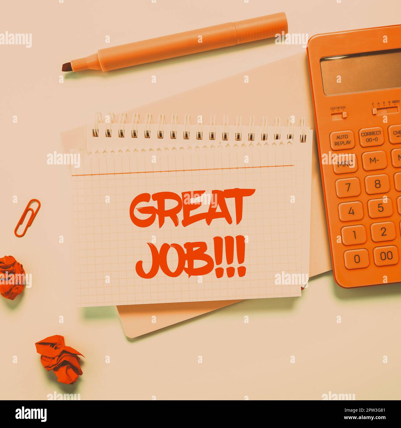 Text caption presenting Great Job, Business approach used praising ...