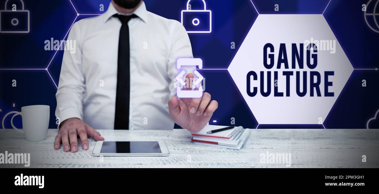 Conceptual display Gang Culture, Internet Concept particular ...