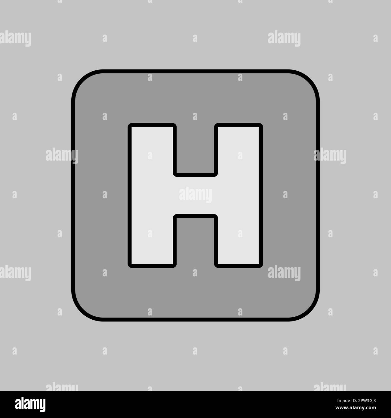 Hospital vector grayscale icon. Medical sign Stock Vector Image & Art - Alamy