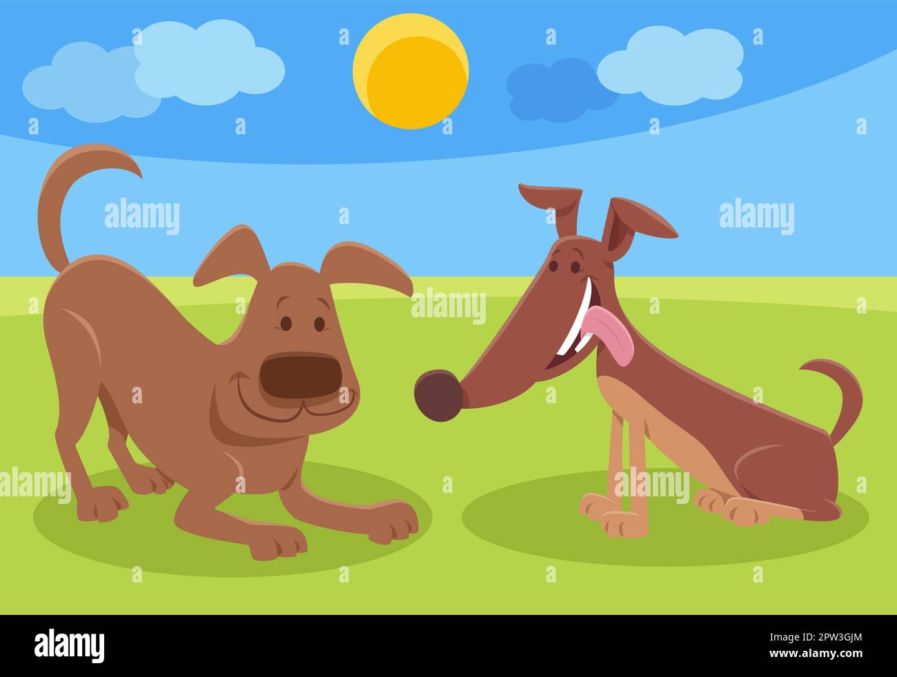 Two animals friendly Stock Vector Images - Alamy