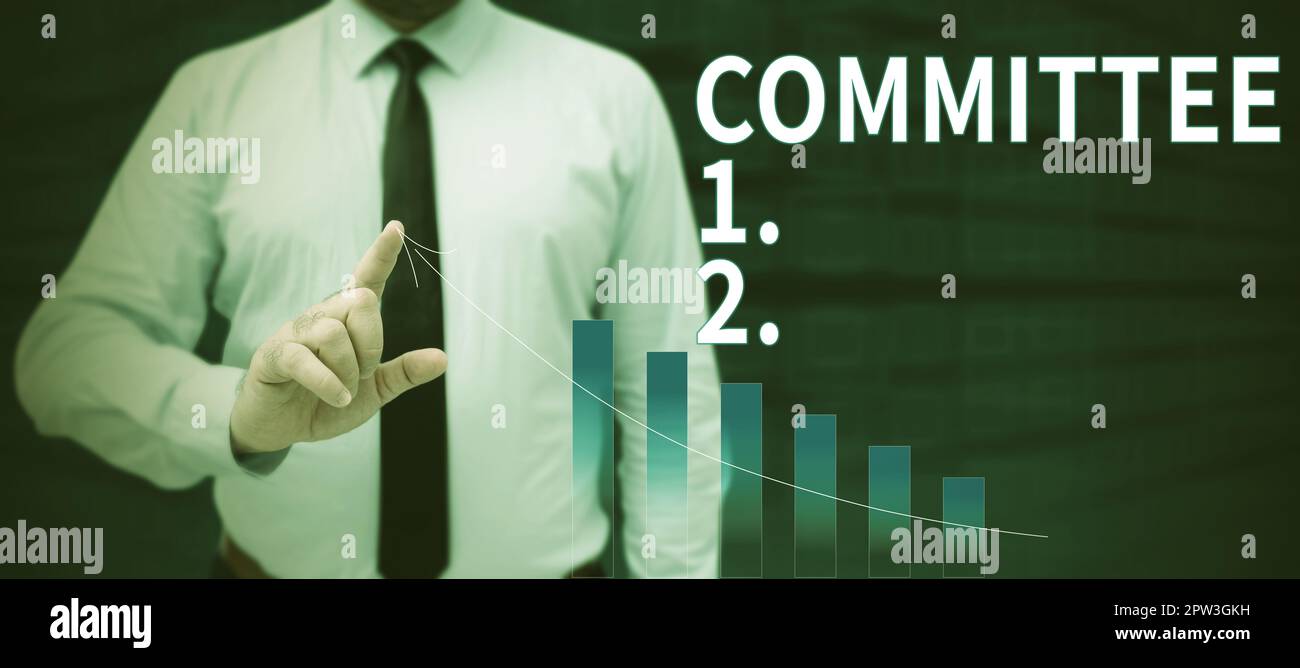 Text caption presenting Committee, Business concept Group of people ...