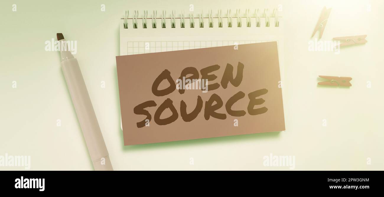 Conceptual Caption Open Source Business Idea Denoting Software Which Original Source Code