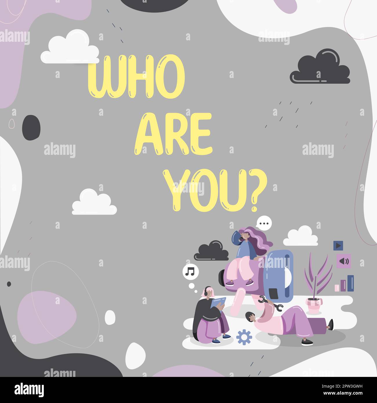 Text showing inspiration Who Are You, Internet Concept Identify ...