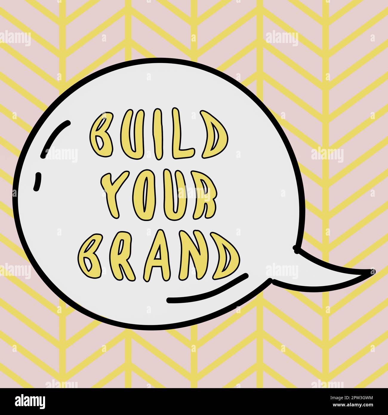 Text caption presenting Build Your Brand, Business showcase Make a ...