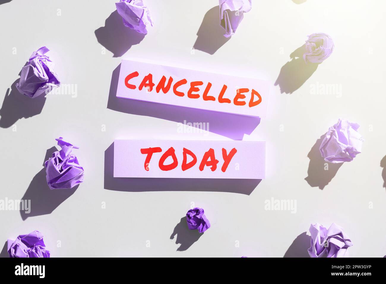 Hand writing sign Cancelled, Business showcase decide or announce that ...