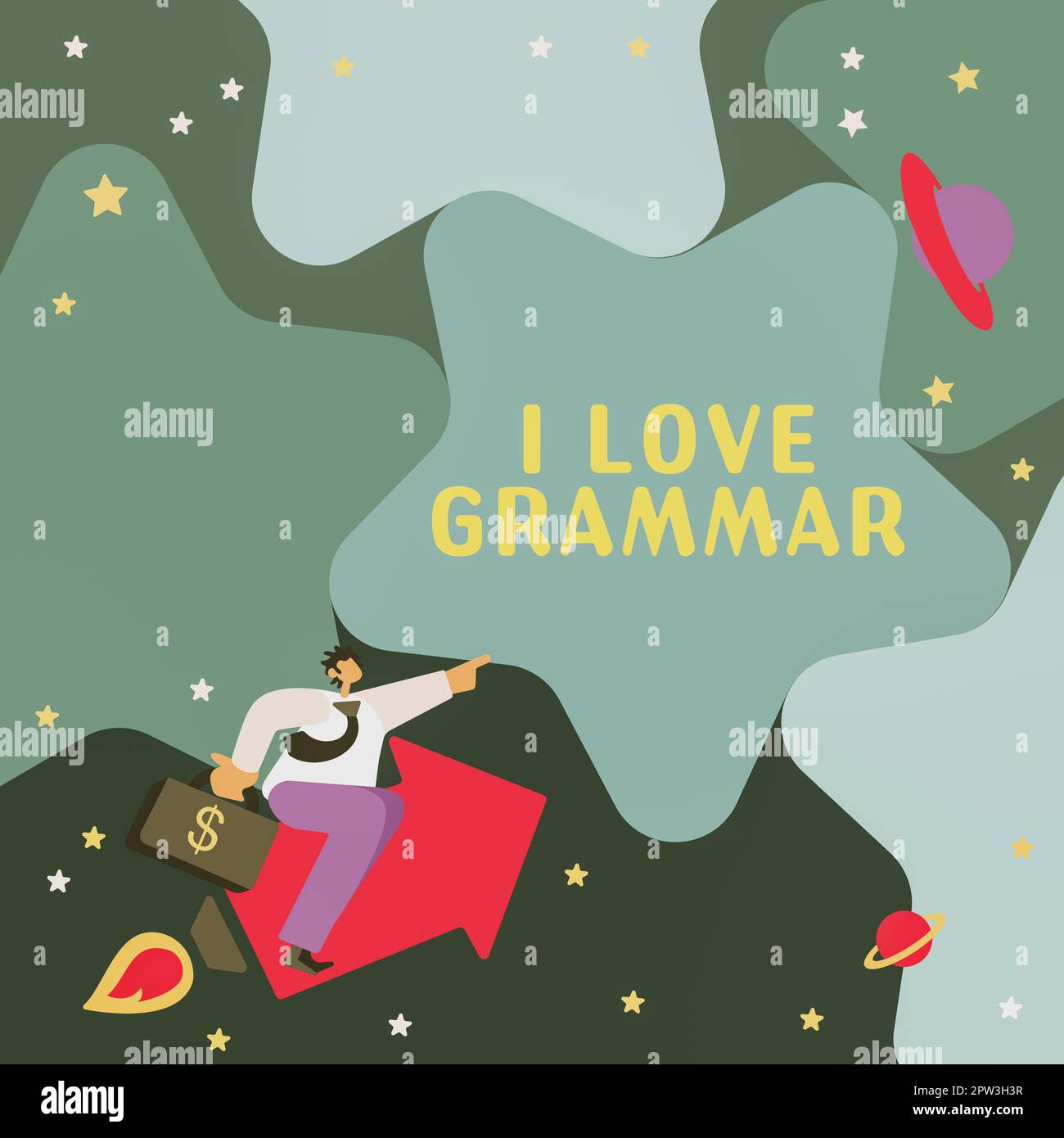 Text caption presenting I Love Grammar, Business concept act of ...