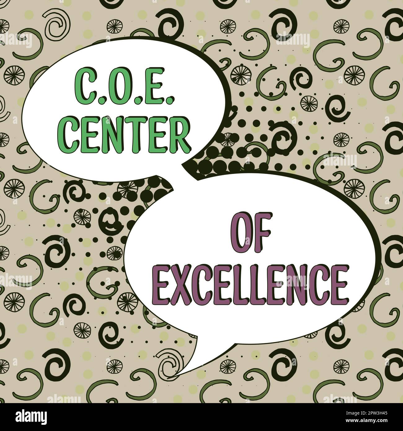 Text showing inspiration C.O.E. Center Of Excellence, Concept meaning ...