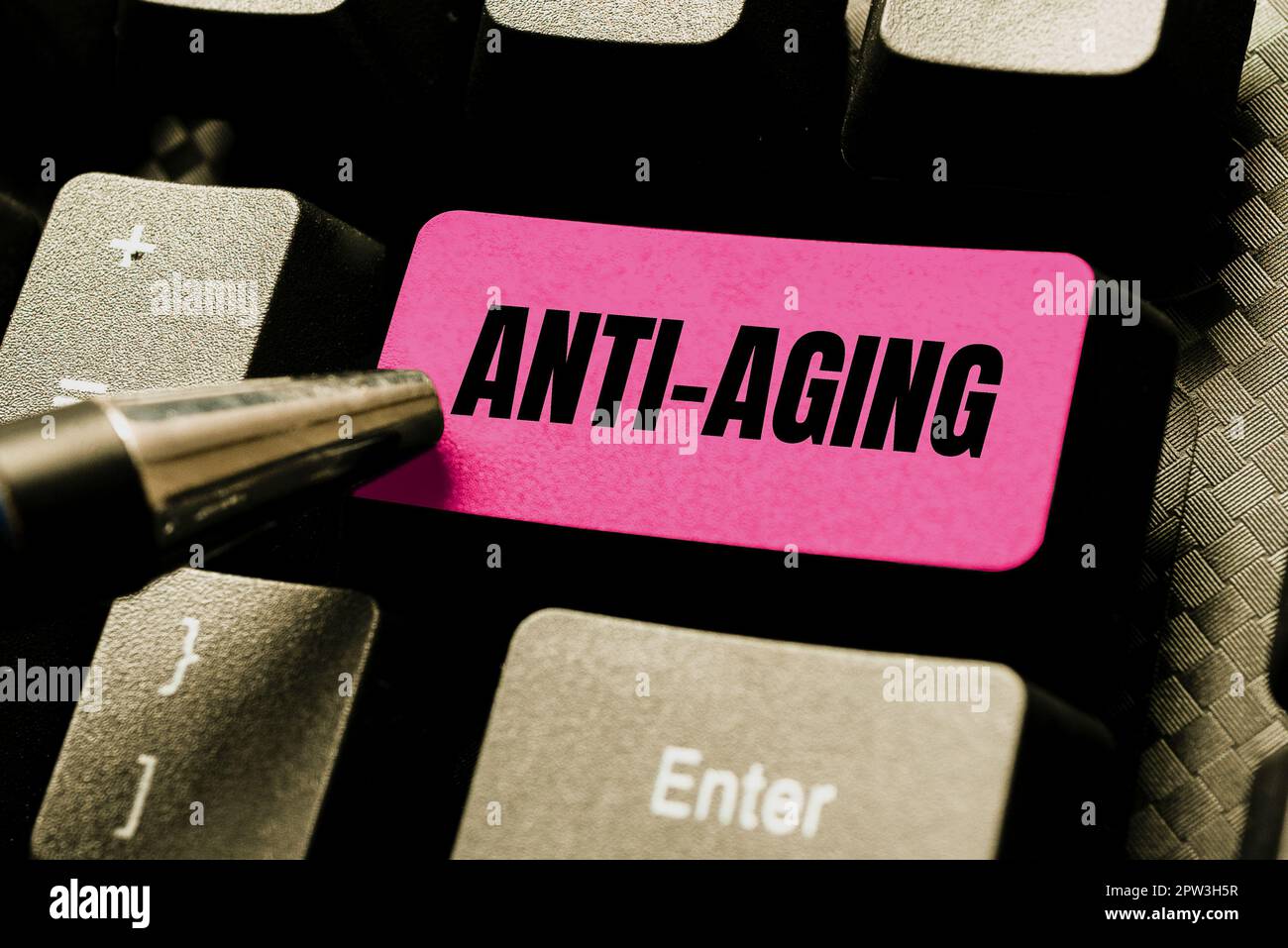 Sign displaying Anti Aging, Business concept A product designed to ...