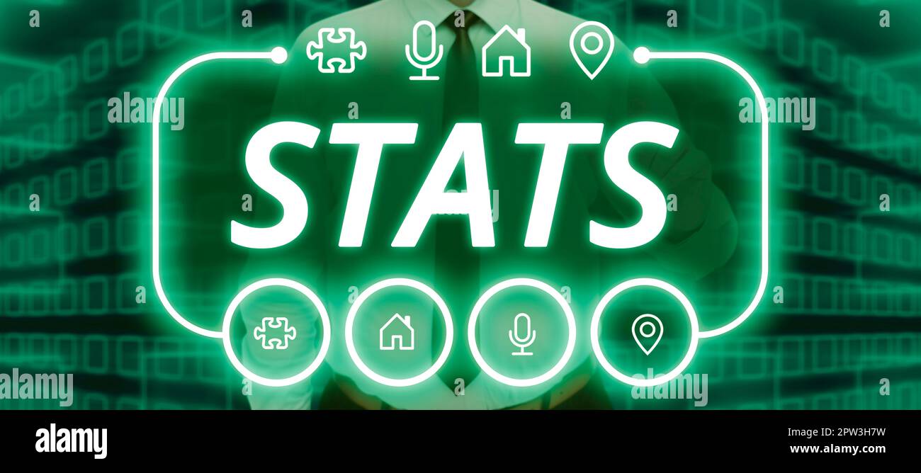 Inspiration Showing Sign Stats Internet Concept Practice Or Science Of Collecting And Analysing