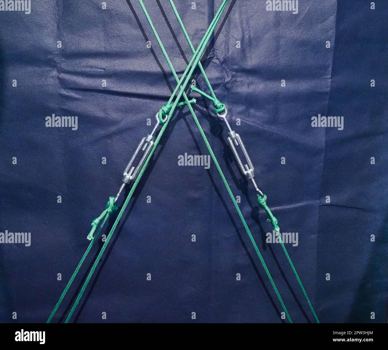 tension tie rod bracing made with rope Stock Photo - Alamy