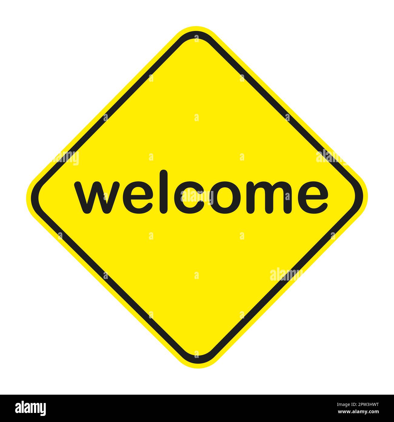 Welcome to road signs Cut Out Stock Images & Pictures - Alamy