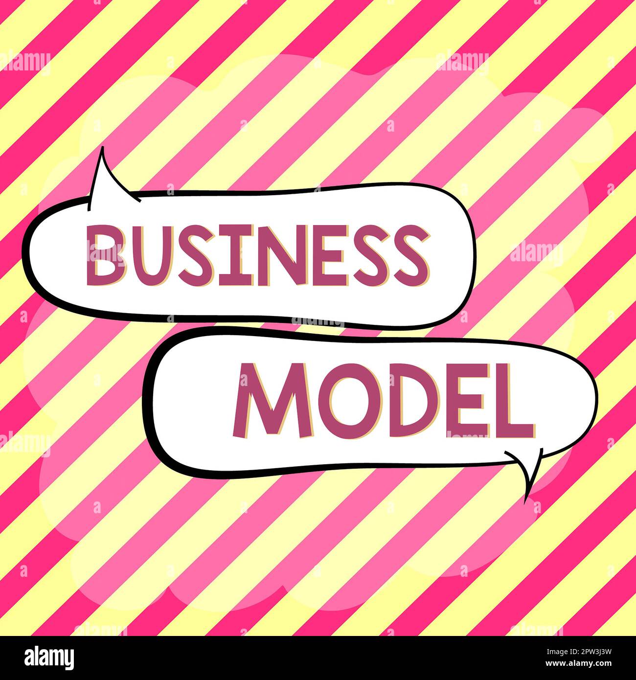 Writing displaying text Business Model, Business overview model showing ...