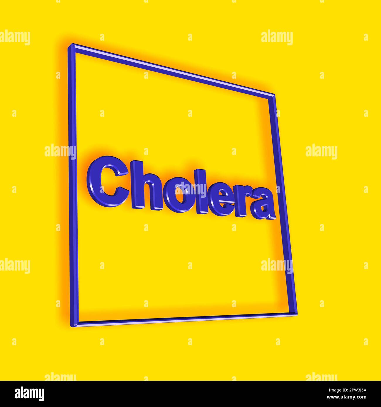 "Cholera" - word, lettering or text as 3D illustration, 3D rendering ...