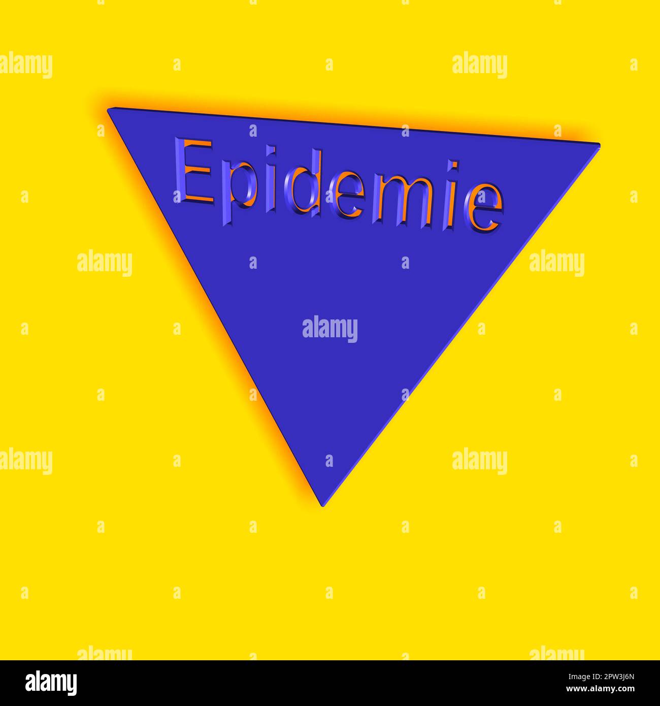 "Epidemie" = epidemic - word, lettering or text as 3D illustration, 3D ...