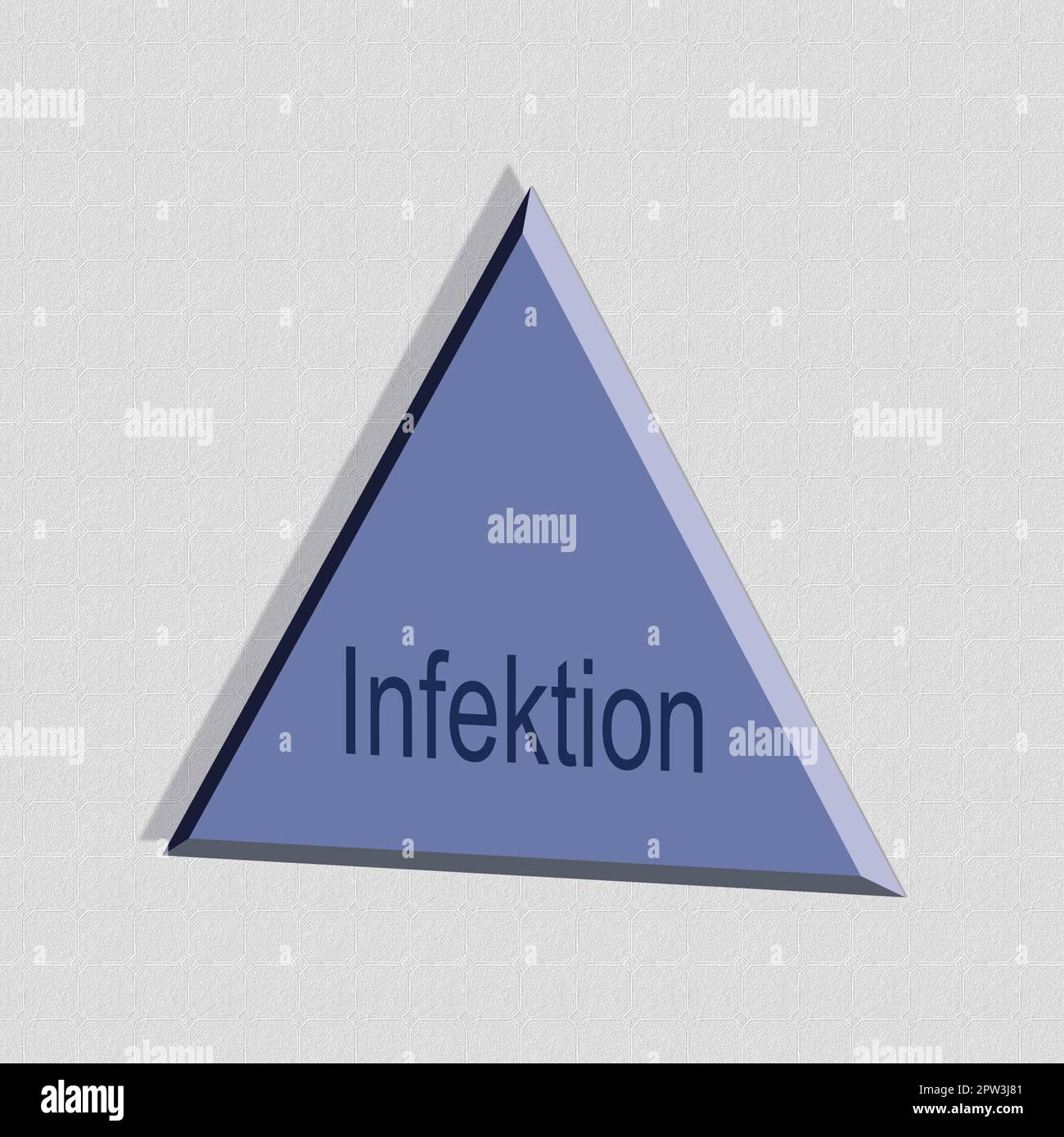 "Infektion" = "Infection" - word, lettering or text as a 3D ...