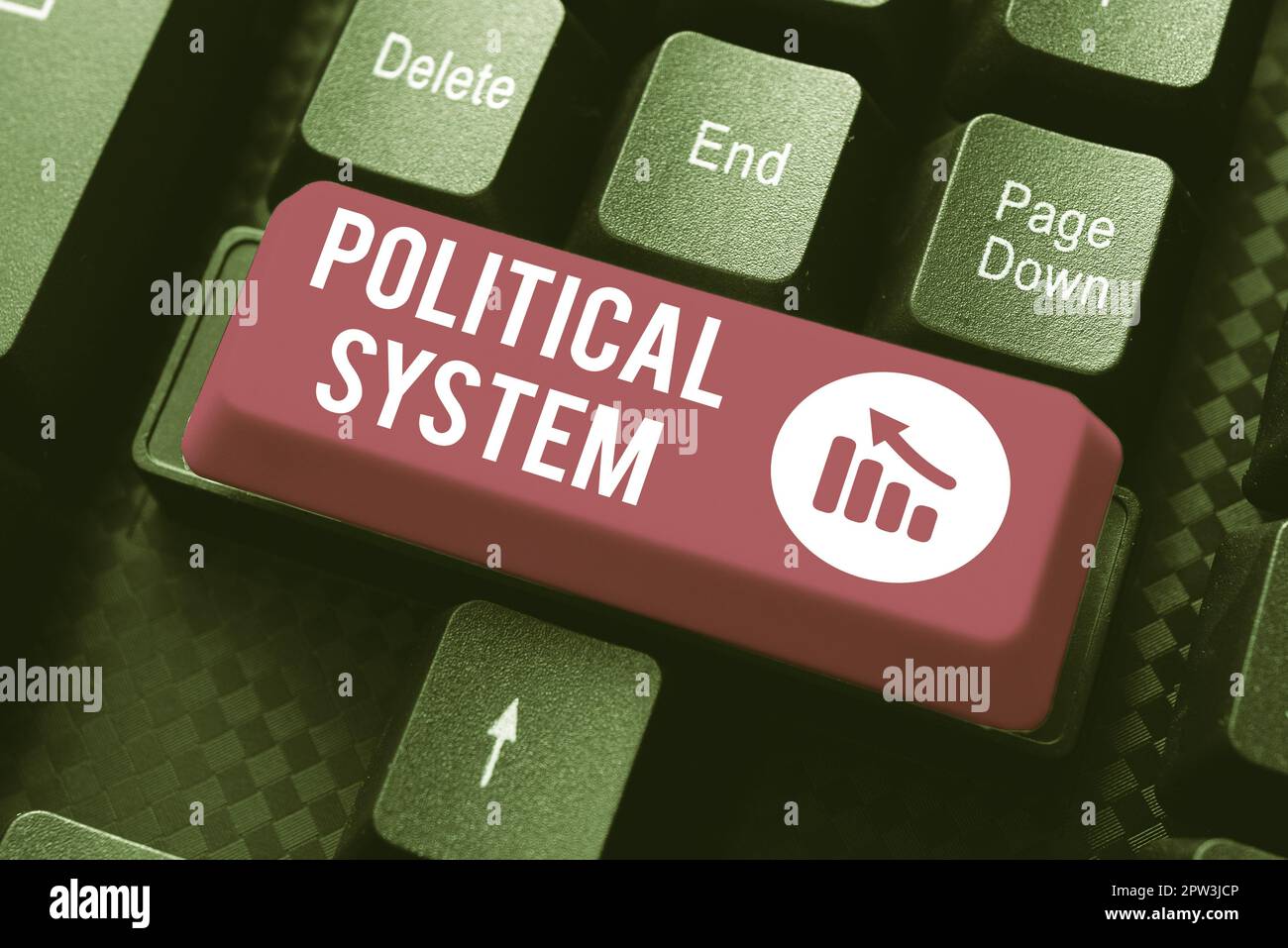 Text showing inspiration Political System, Word for the process for ...