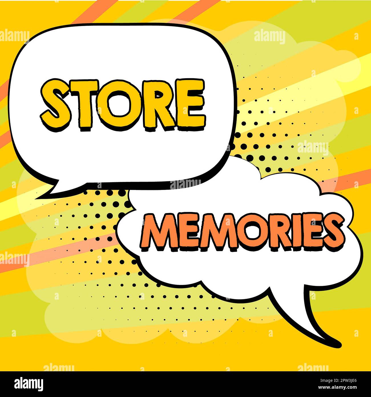Handwriting text Store Memories, Word for a process of inputting and ...
