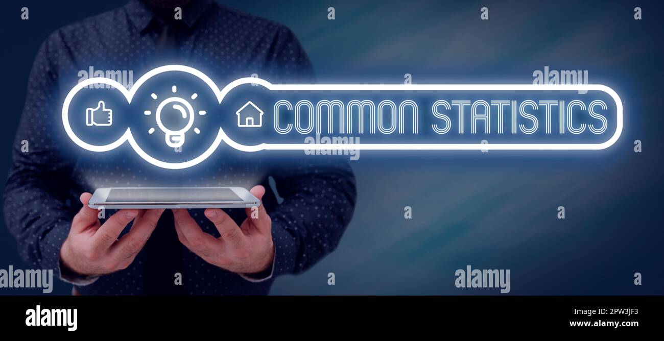 Inspiration showing sign Common Statistics, Conceptual photo deals with ...